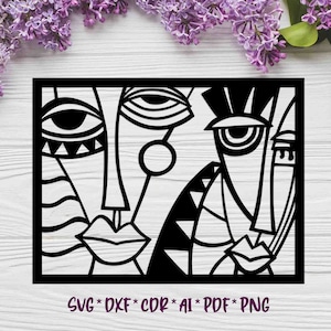 Picasso Panel 8, SVG, DXF, AI Digital Vector Design for Plasma and ...