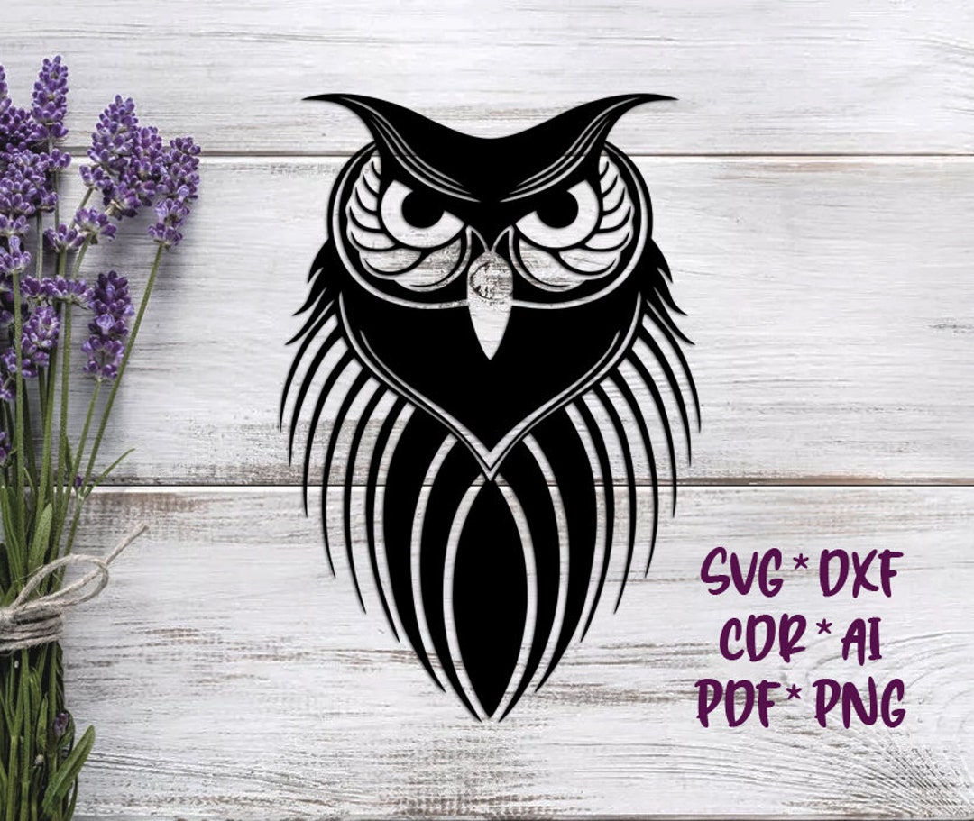 Owl 2 | SVG, DXF, AI Digital Vector Design for Plasma and Laser Cutting ...
