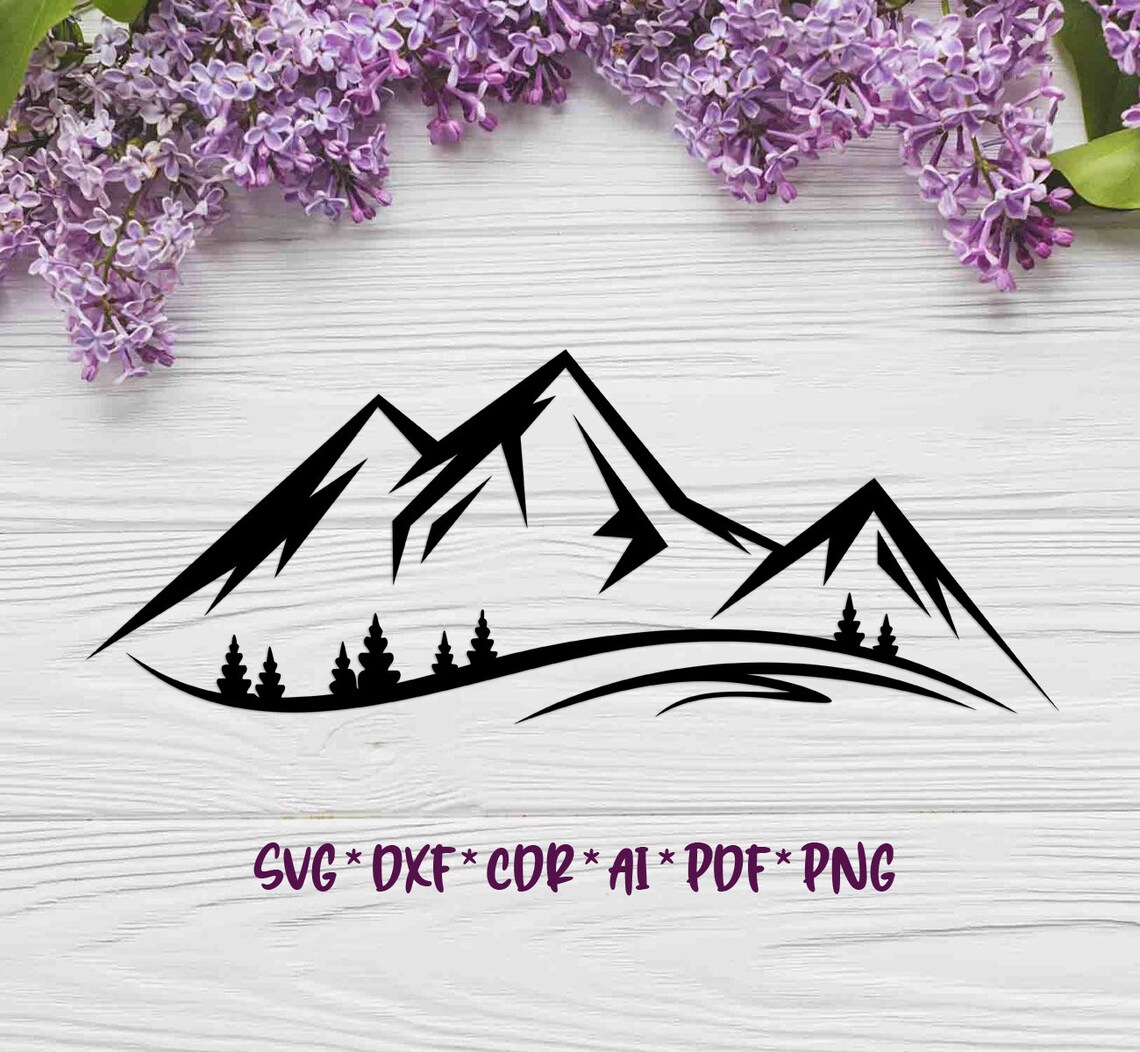 Snowy Rocks SVG DXF AI Digital Vector Design for Plasma - Etsy