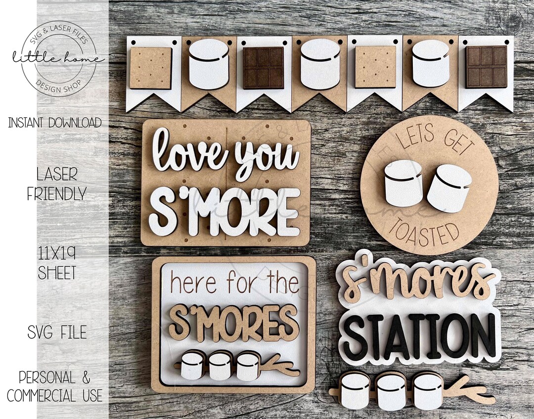 Smore Tier Tray Svg, Smores Station Svg, Love You Smore Svg, Smore Svg ...