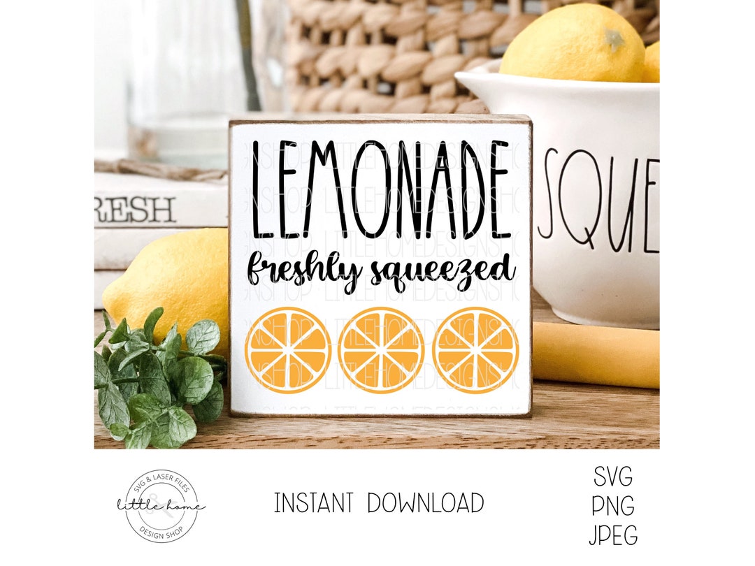 Fresh Squeezed Lemonade Svg, Lemonade Svg, Lemonade Stand Svg, Lemonade ...