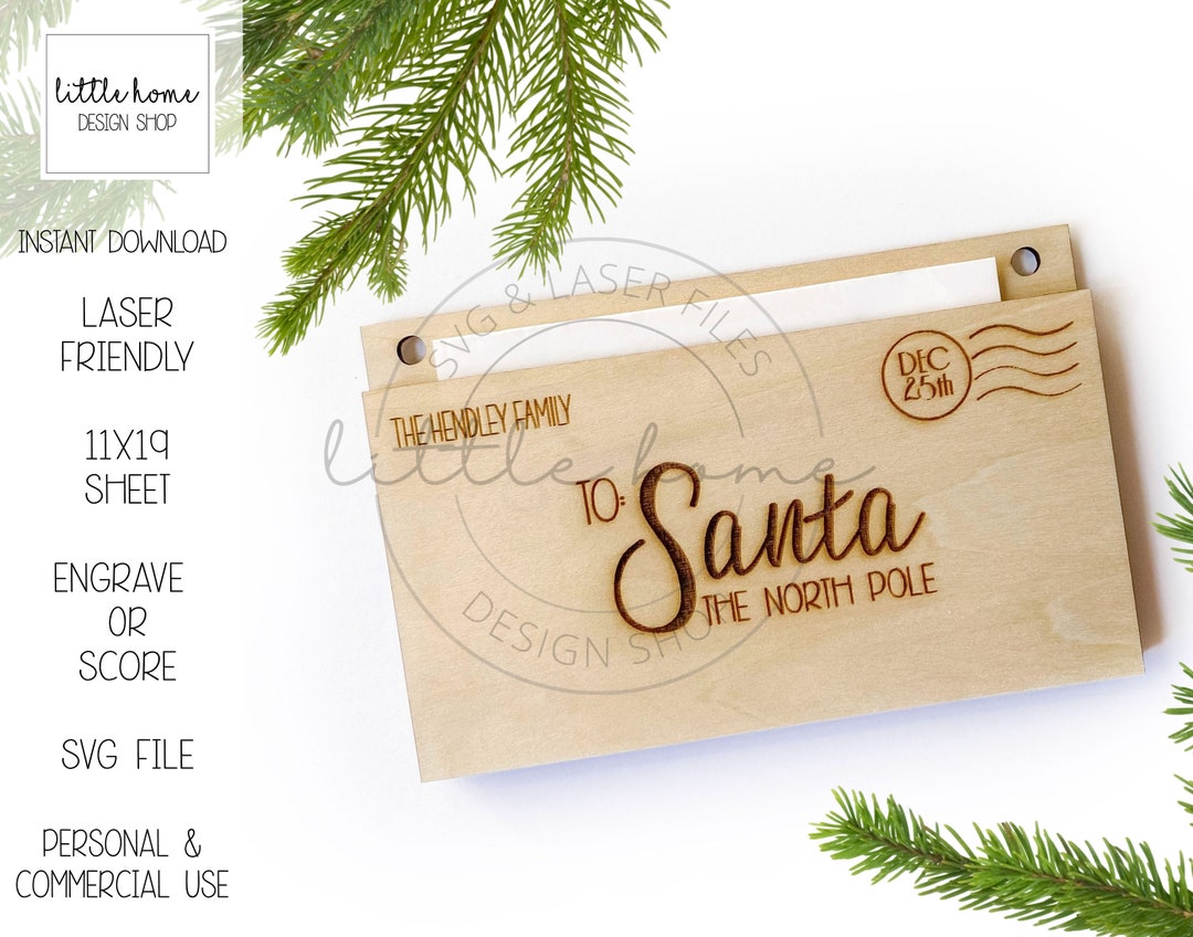 Santa Envelope Ornament Svg 3D Letter to Santa Ornament Svg - Etsy