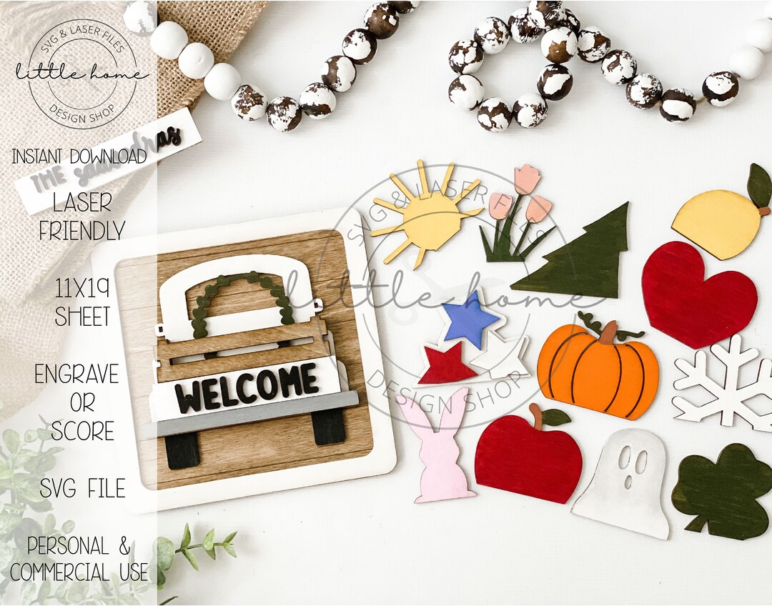 Interchangeable Welcome Sign Svg, Interchangeable Truck Sign Svg ...