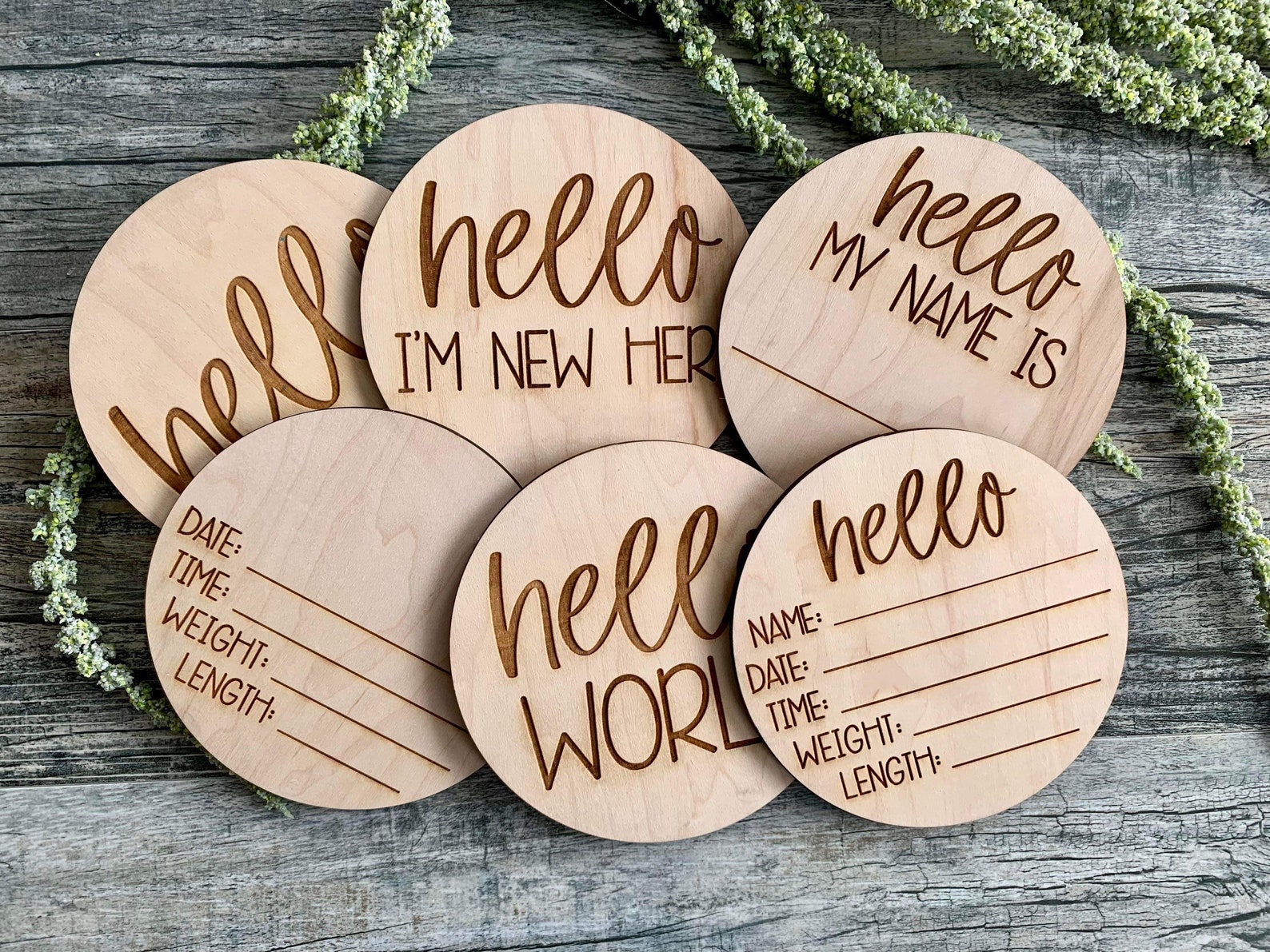 Round Baby Announcement Sign Svg Baby Announcement Svg Baby - Etsy