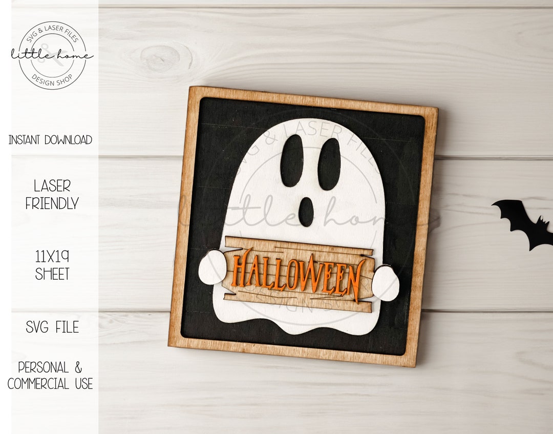 Halloween Shelf Sitter Svg, Ghost Shelf Sitter Svg, Halloween Ghost ...