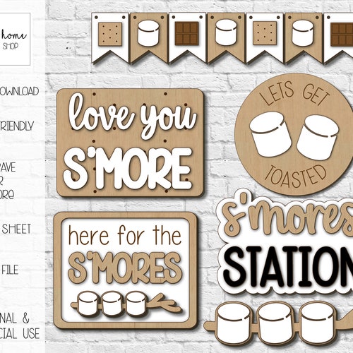 Smore Tier Tray Svg Smores Station Svg Love You Smore Svg - Etsy