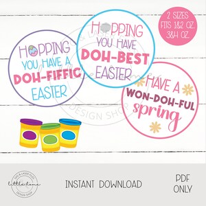 Easter Play Doh Tag Printable Svg, Easter Gift Tag for Kids Svg, Easter ...