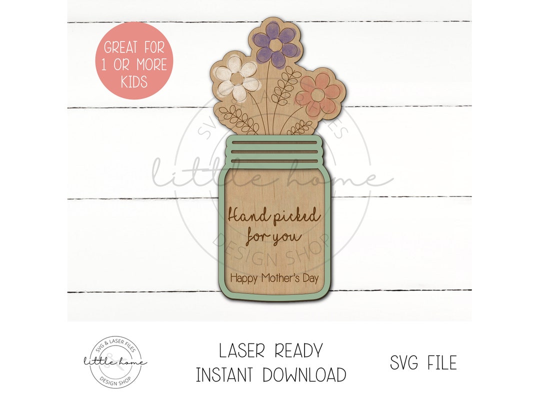 Mothers Day Fingerprint Sign Svg, Mother's Day Thumbprint Flower ...