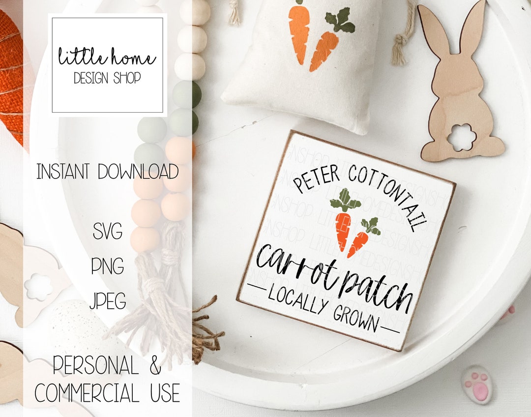 Carrot Patch Svg File, Peter Cottontail Carrot Patch Sign, Carrot Patch ...