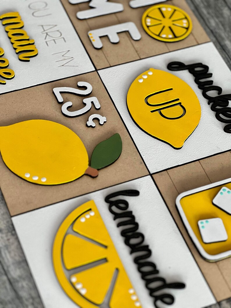 Lemon Interchangeable Leaning Sign Svg Summer Ladder Inserts - Etsy