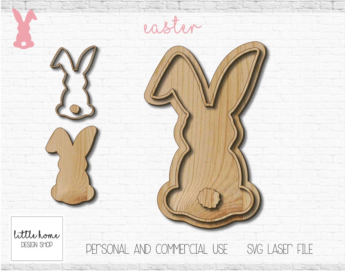 Bunny Laser Svg Easter Bunny Laser Cut Files Bunny | Etsy