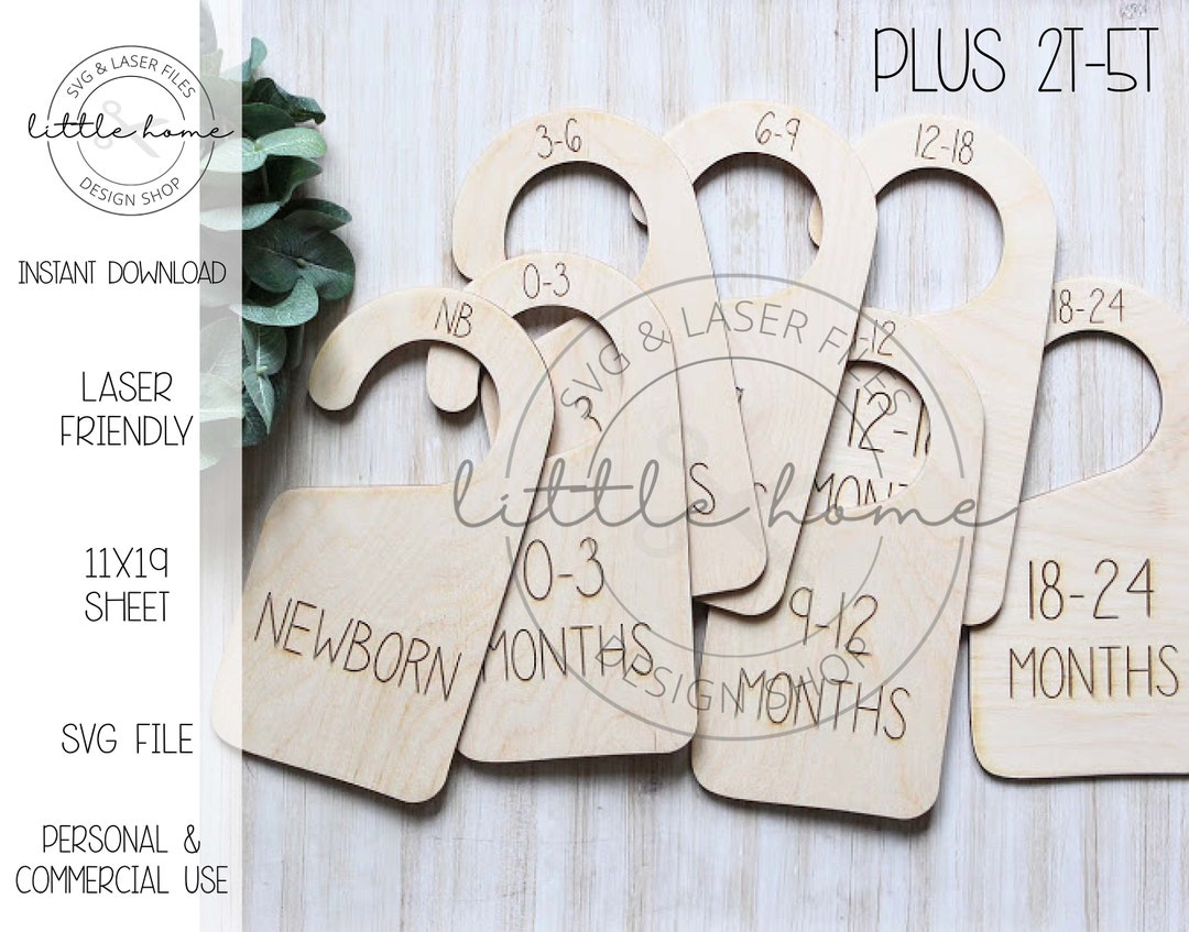 Baby Closet Dividers Laser File, Baby Clothes Divider Svg, Baby Hanger ...