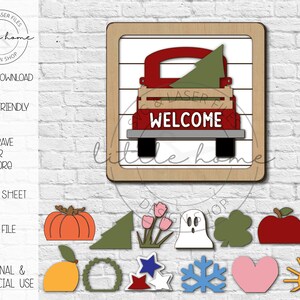 Interchangeable Welcome Sign Svg Interchangeable Door Hanger - Etsy
