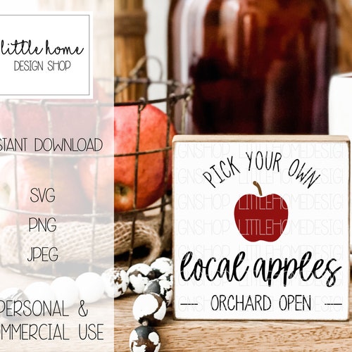 Farm Fresh Apples SVG Download. Fall Sign Svg. Apple Orchard - Etsy