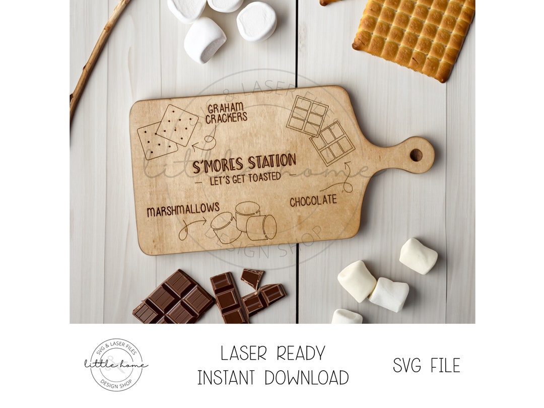 Smores Board Svg, Smores Station Svg, Smore Charcuterie Board, Smore ...