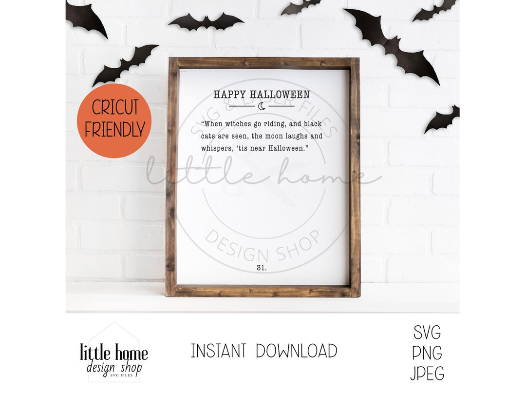 When Witches Go Riding Svg, Halloween Book Page Svg, Halloween Poem Svg ...