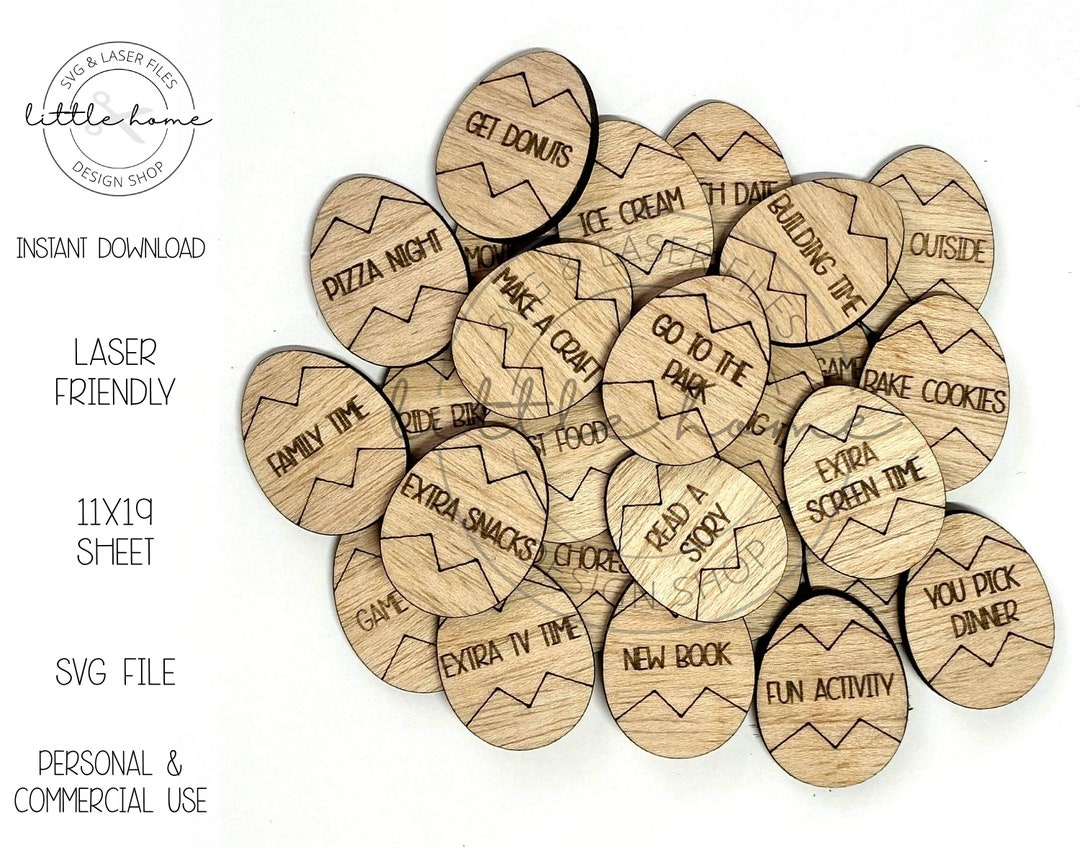 Easter Egg Token Svg Kid Easter Prize Svg Easter Basket - Etsy