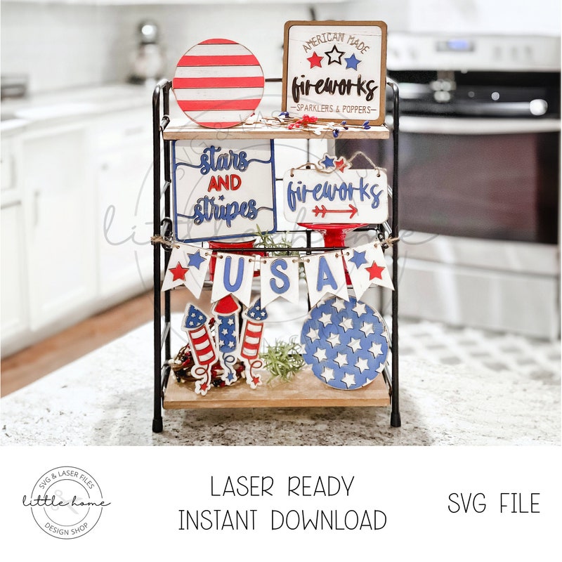 Patriotic Tier Tray - Etsy