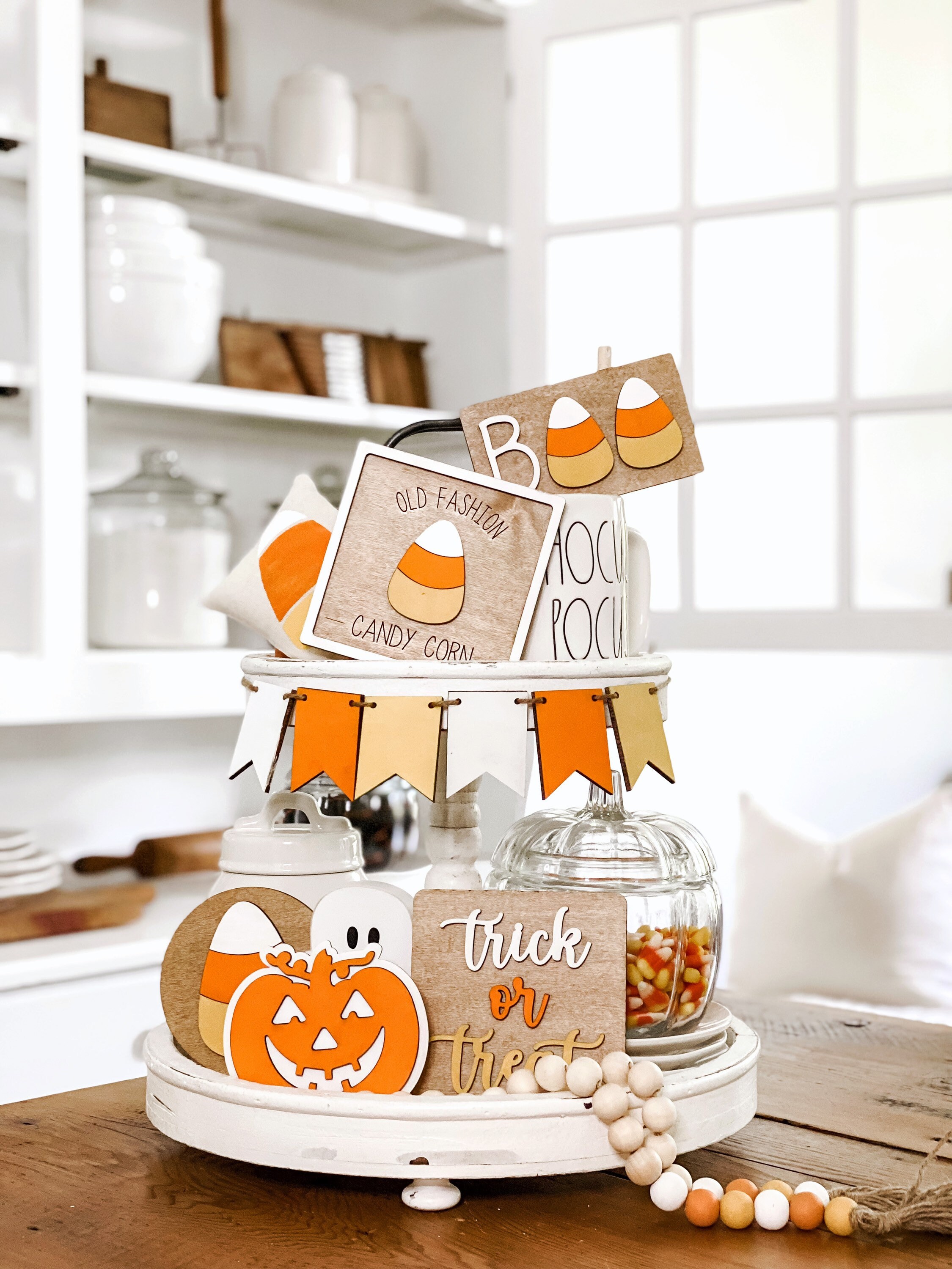 Candy Corn Tier Tray Svg Halloween Tier Tray Set Svg Candy - Etsy