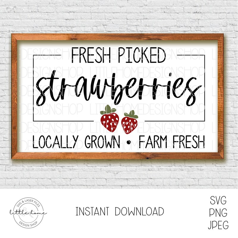 Strawberry Farm Sign - Etsy