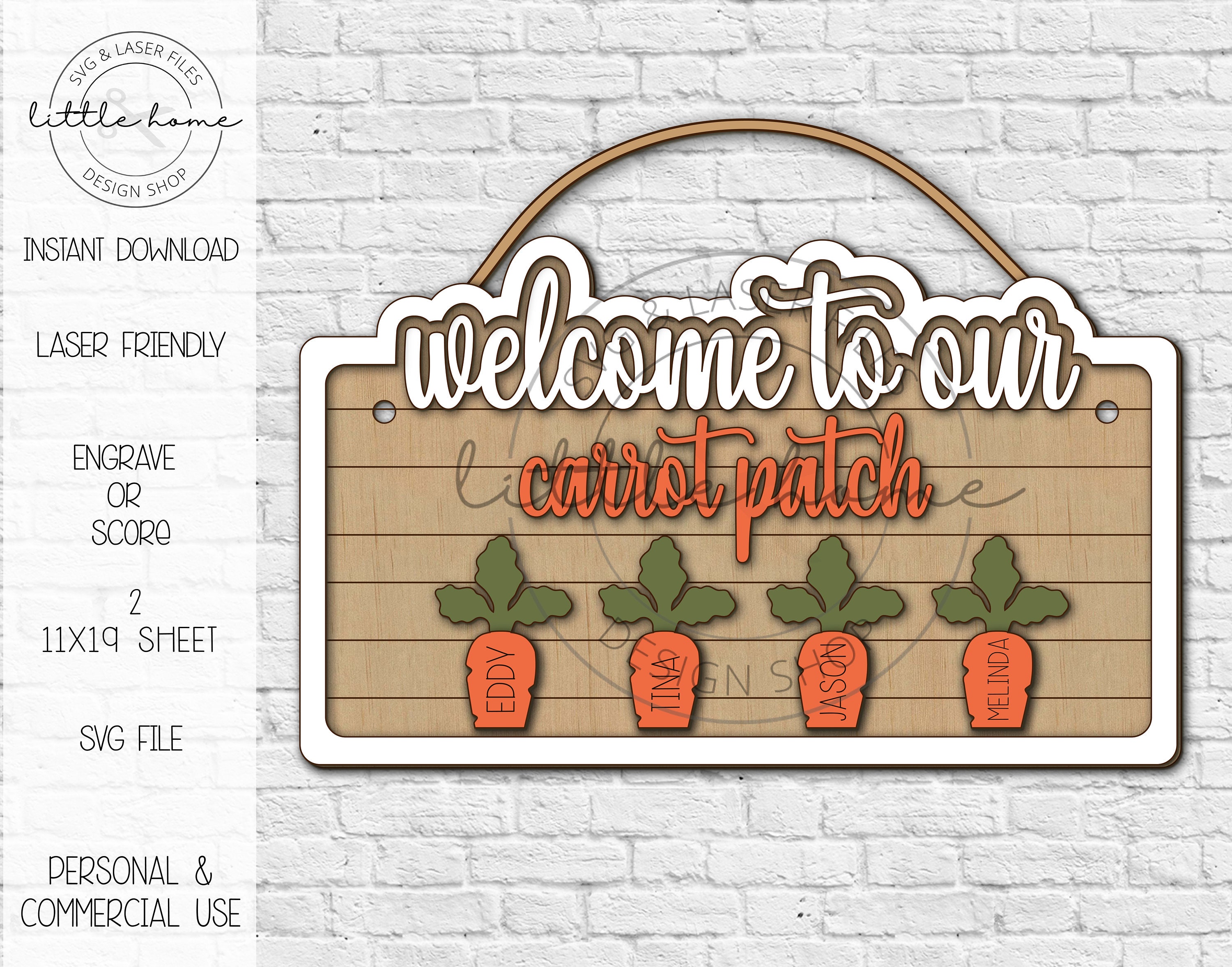 Carrot Patch Svg Welcome to Our Carrot Patch Svg Easter Door - Etsy