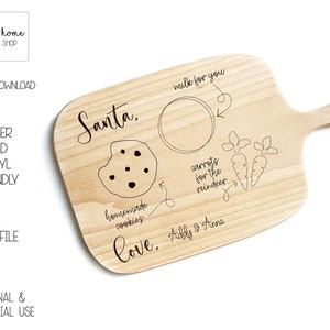 Personalized Santa Plate Svg Santa Board Svg Cookies for - Etsy