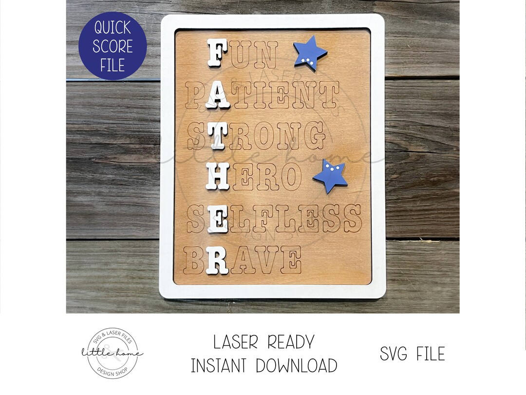 Father Acrostic Poem Svg, Father Definition Svg, Fathers Day Laser Cut ...