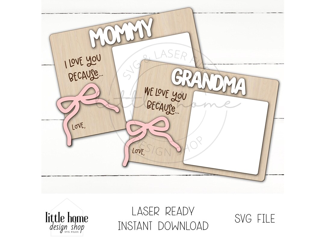 Mothers Day I Love You Because Sign, I Love Mom Because, Mother's Day ...