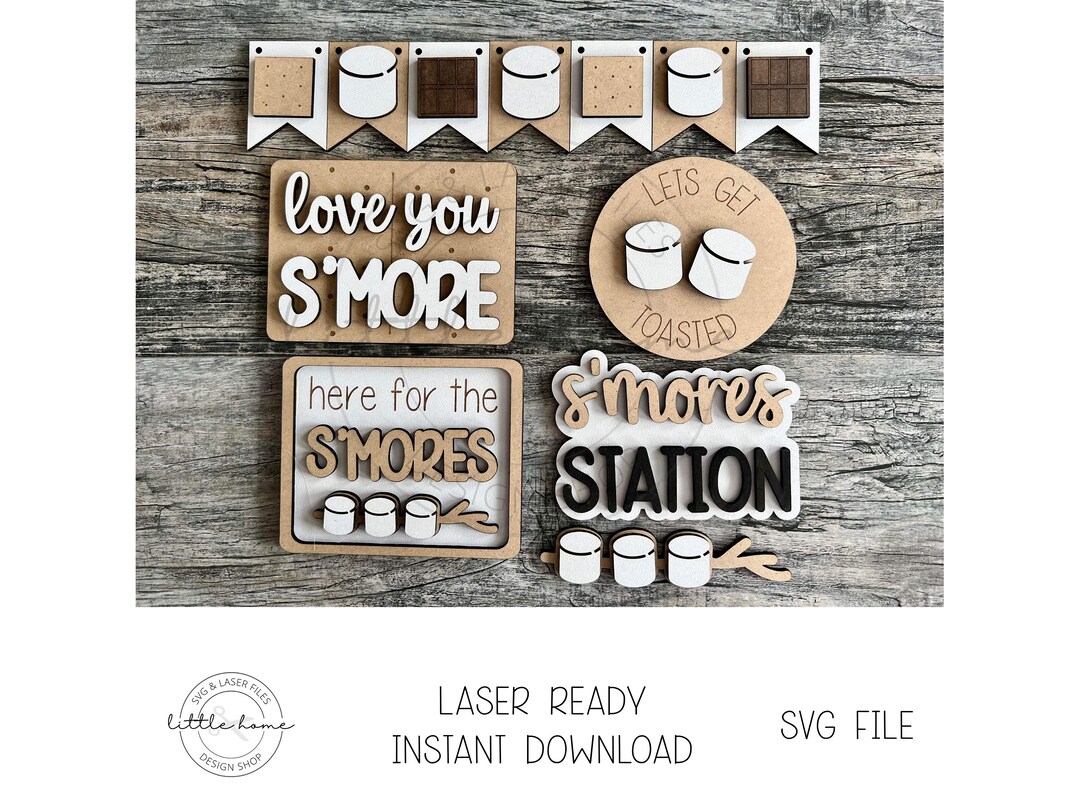 Smore Tier Tray Svg, Smores Station Svg, Love You Smore Svg, Smore Svg ...