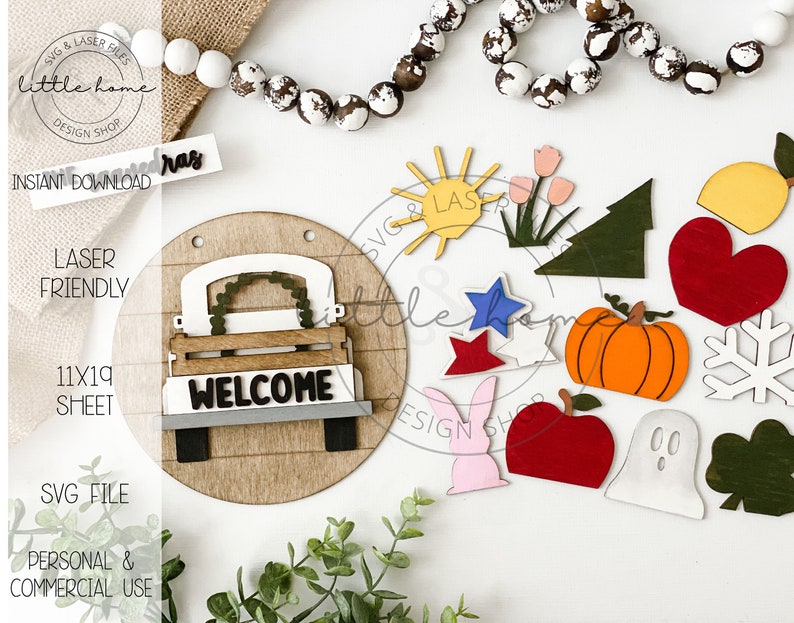 Interchangeable Welcome Sign Svg Interchangeable Door Hanger - Etsy