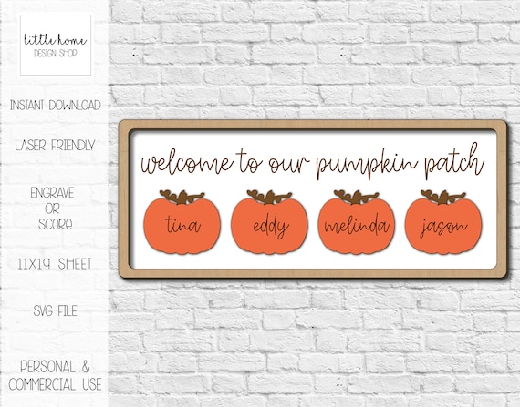 Welcome to Our Pumpkin Patch Svg Personalized Pumpkin Patch - Etsy