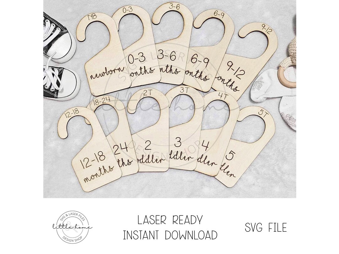 Nursery Closet Divider Svg, Baby Clothes Divider Laser File, Baby ...