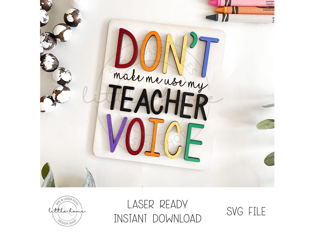 Teacher Sign Laser Cut Svg, Teacher Gift Glowforge, Teacher Sign ...