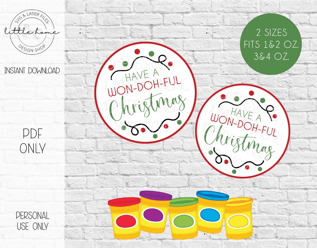 Playdoh Christmas Tags Svg Playdoh Christmas Cards Printable - Etsy
