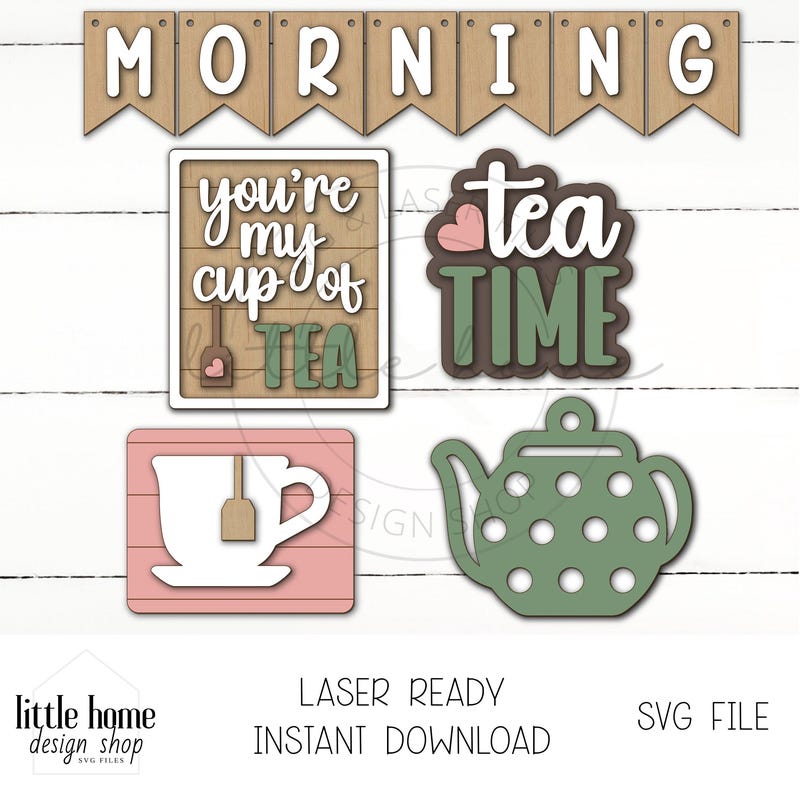 Tea Time Svg - Etsy