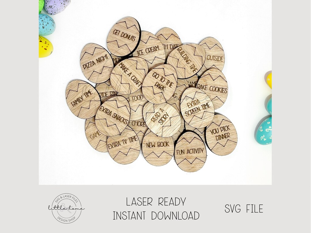 Easter Egg Token Svg, Kid Easter Prize Svg, Easter Basket Tokens Svg ...