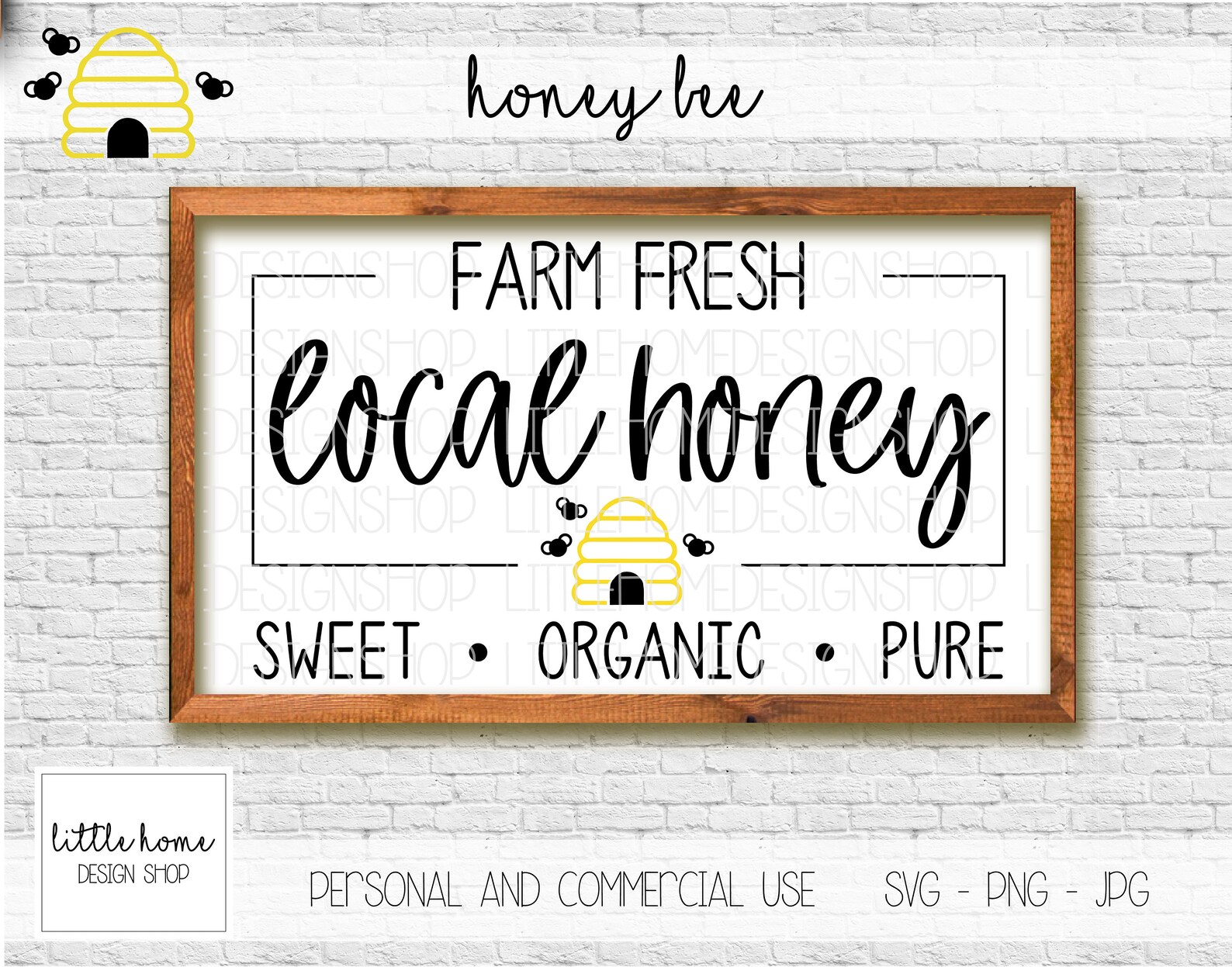 Farm Fresh Honey Svg Local Honey Svg Farmhouse Bee Sign Svg - Etsy