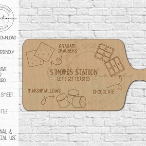Smores Board Svg, Smores Station Svg, Smore Charcuterie Board, Smore ...