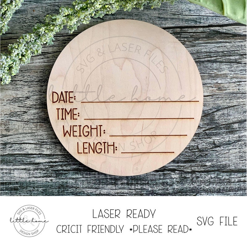 Birth Stats Svg - Etsy