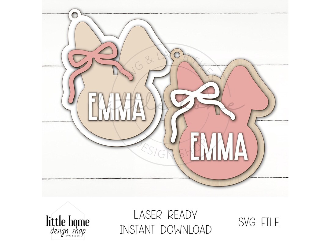 Coquette Bow Easter Basket Name Tag, Coquette Bow Bunny Tag Svg, Easter ...