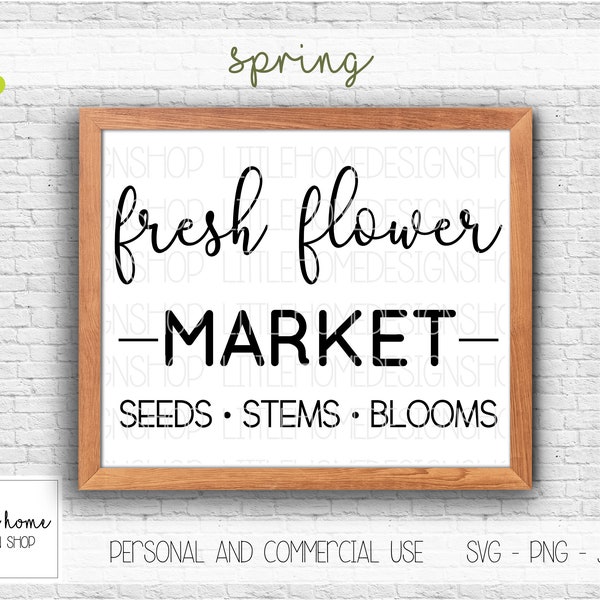 Fresh Flower Market Sign - Etsy