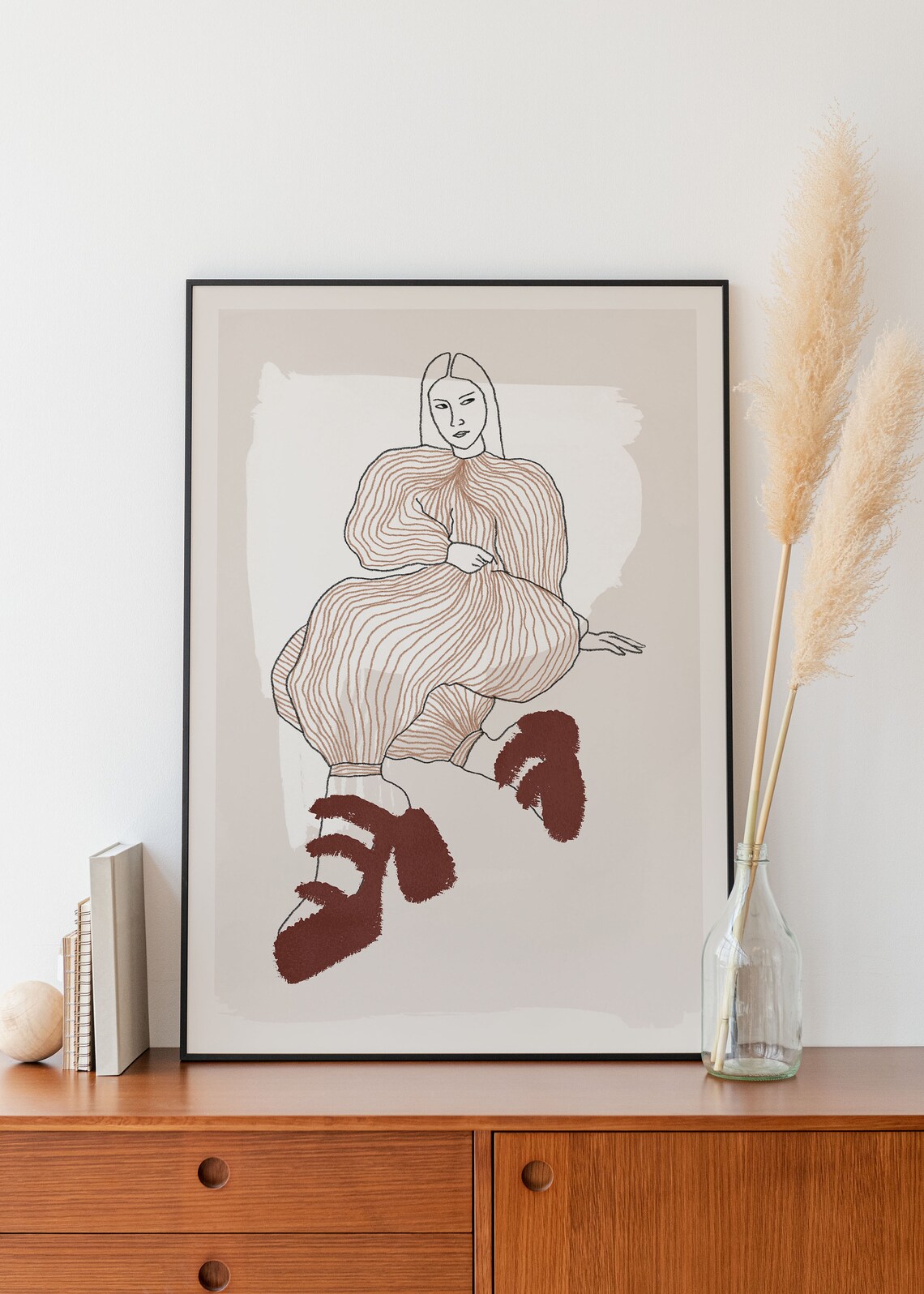 Galley Wall Art Set of 8, Fashion Wall, Neutral Wall Art, Modern Wall ...