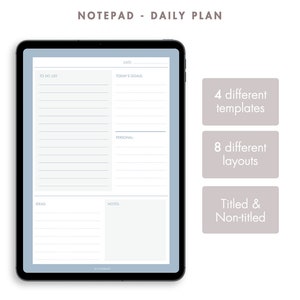 Digital Notepad | Daily Planning | 5 Colors Available | Goodnotes ...