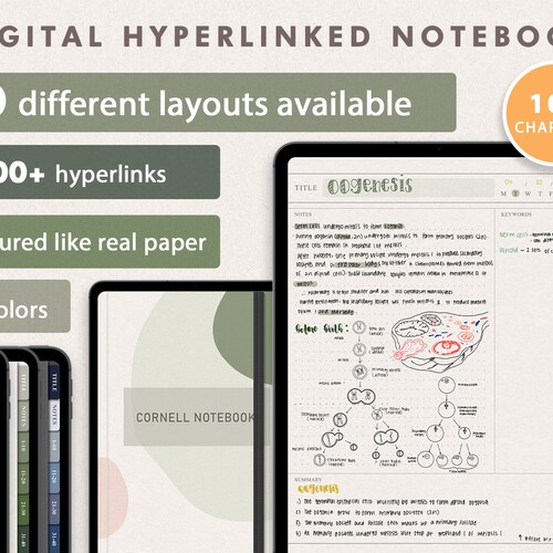 Digital Note Taking Goodnotes Notability Template College - Etsy