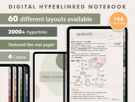 Digital Notebook 60 Different Note-taking Templates the - Etsy