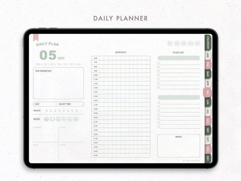 Undated Yearly Digital Planner the Perpetual Planner - Etsy