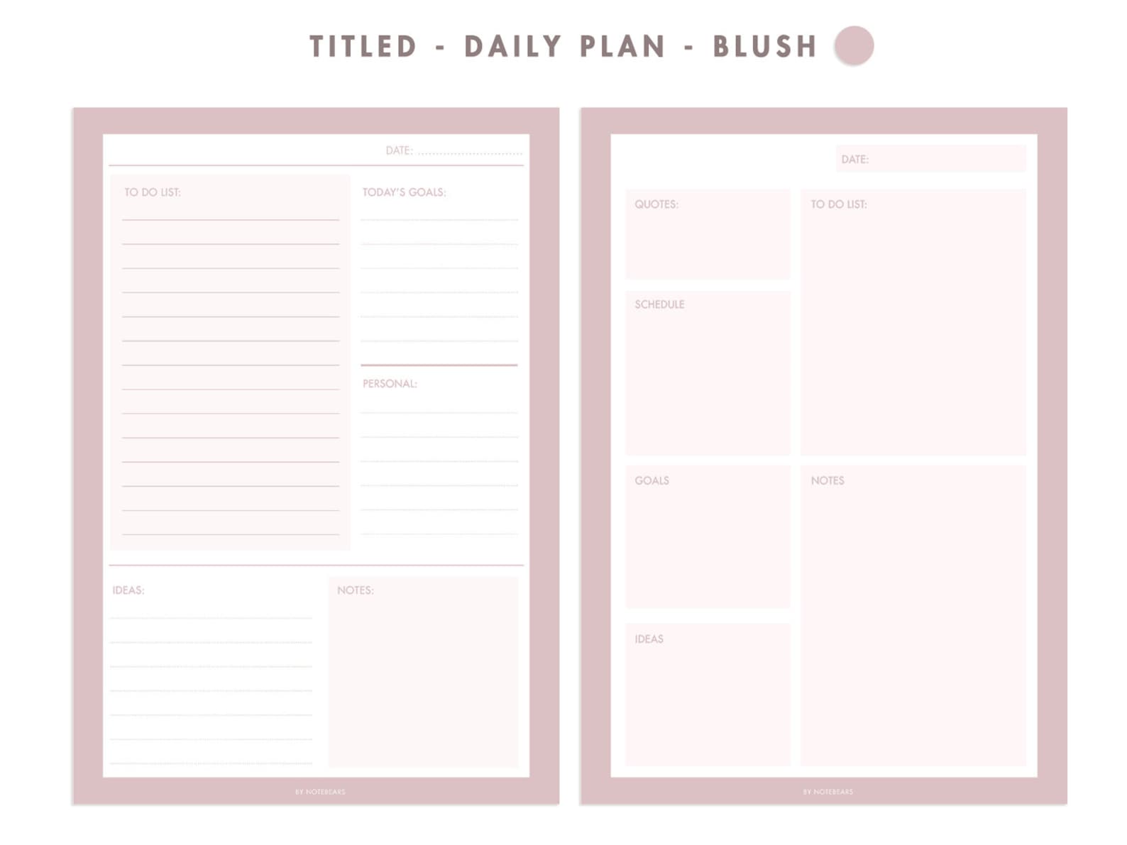 Digital Notepad | Daily Planning | 5 Colors Available | Goodnotes ...