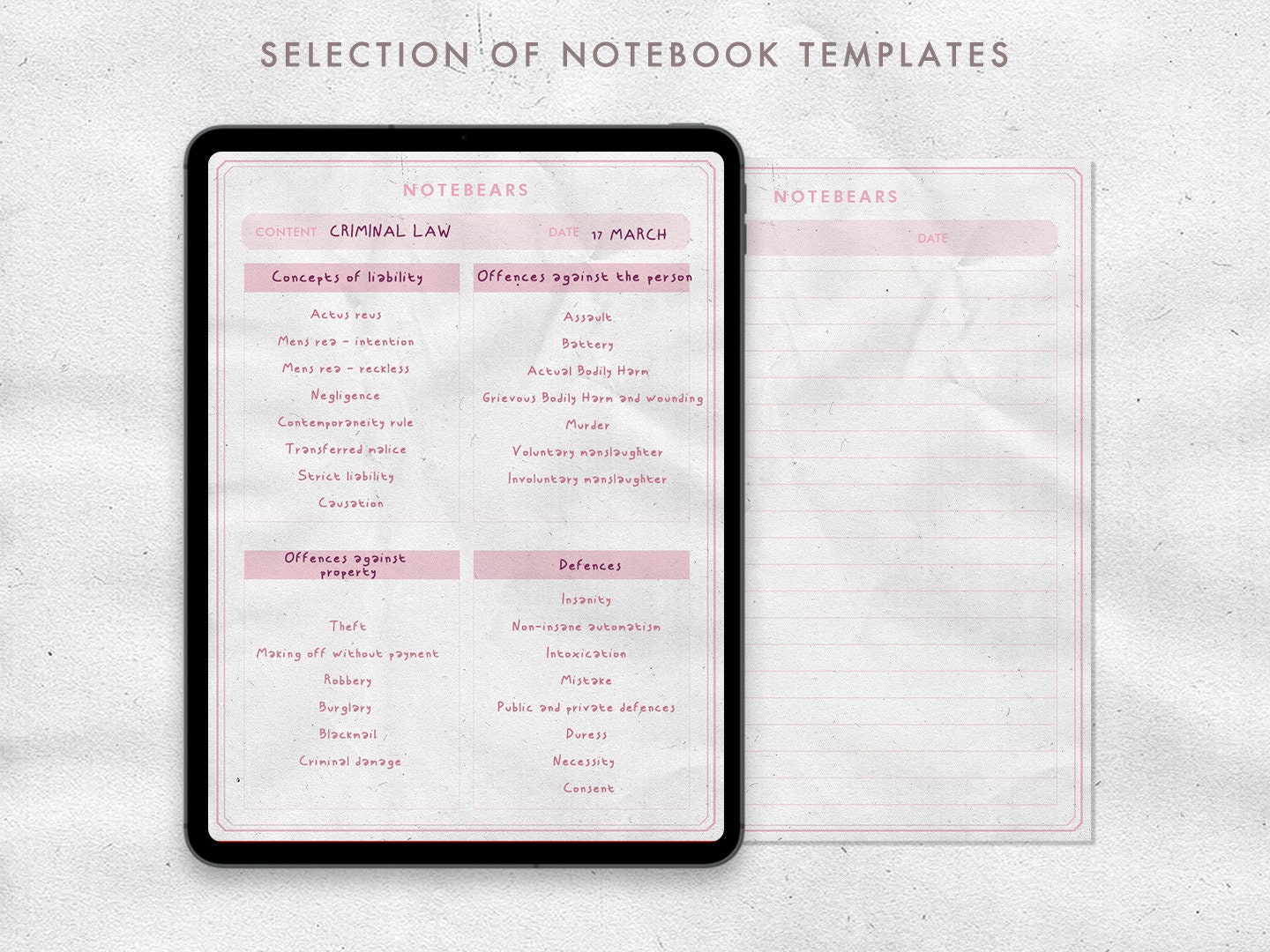 Digital Notebook | 10 Different Note-taking Templates | the Basic ...