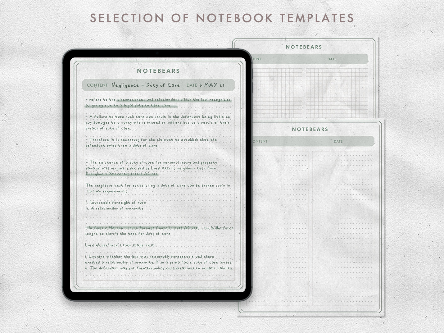 Digital Notebook | 10 Different Note-taking Templates | the Basic ...