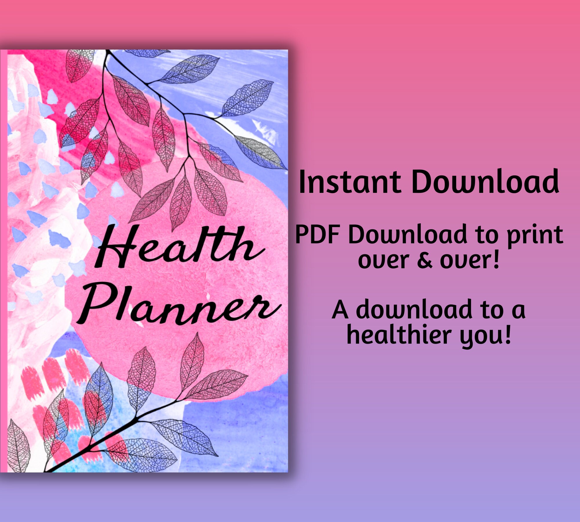 PRINTABLE Health Planner, Health Planner, Fitness Planner, 6x9, Letter ...